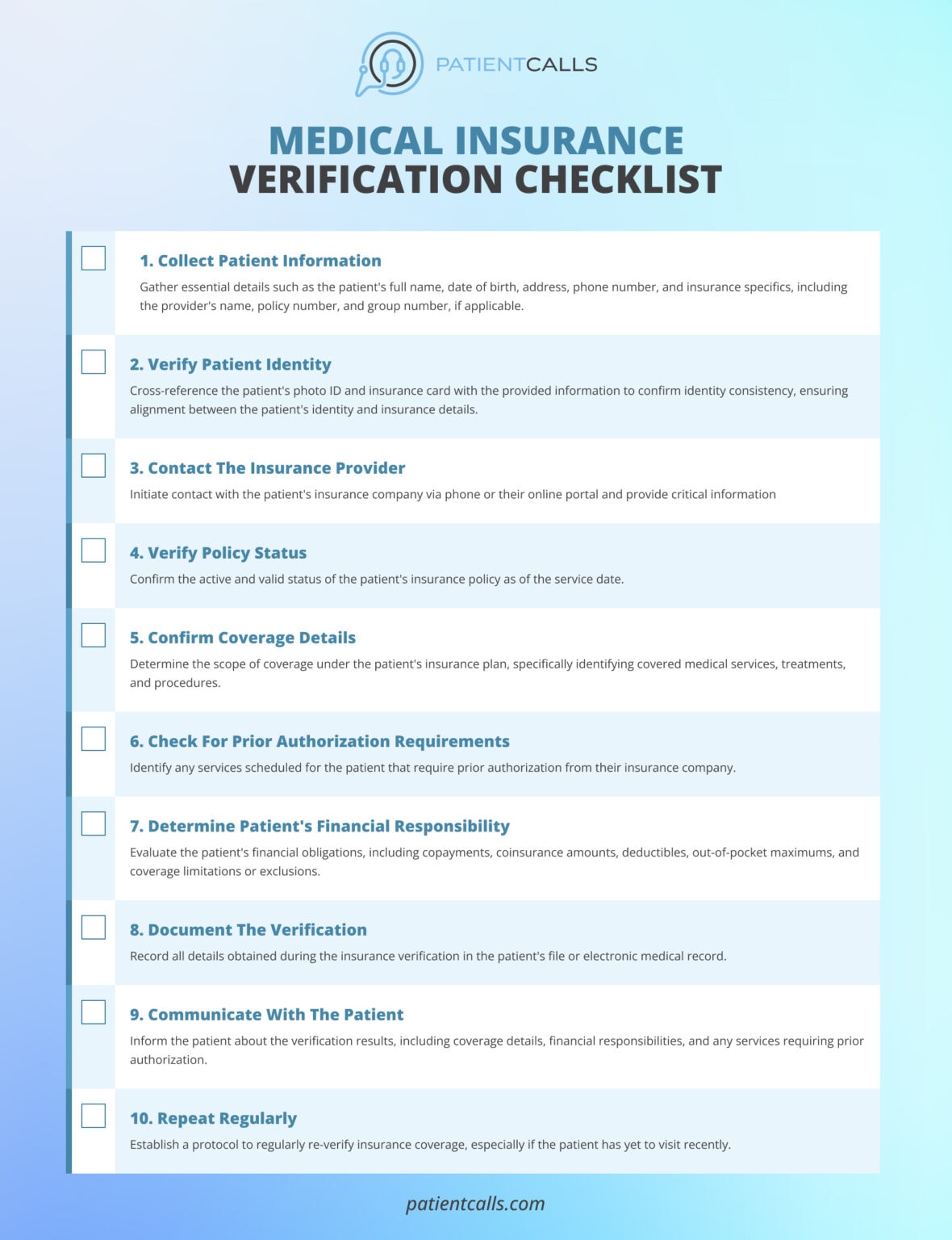 Step-by-Step Guide to Medical Insurance Verification