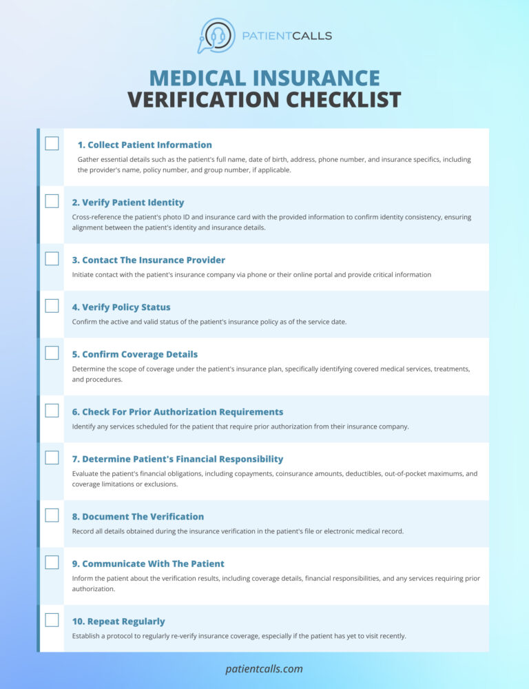 Step-by-Step Guide to Medical Insurance Verification